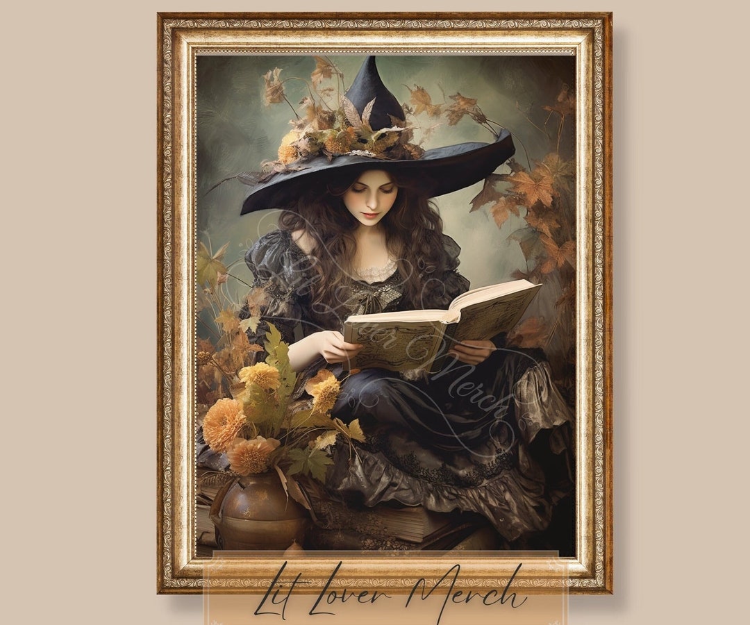Whimsigoth Dark Cottagecore Witch Fine Art Print, Dark Academia Poster ...