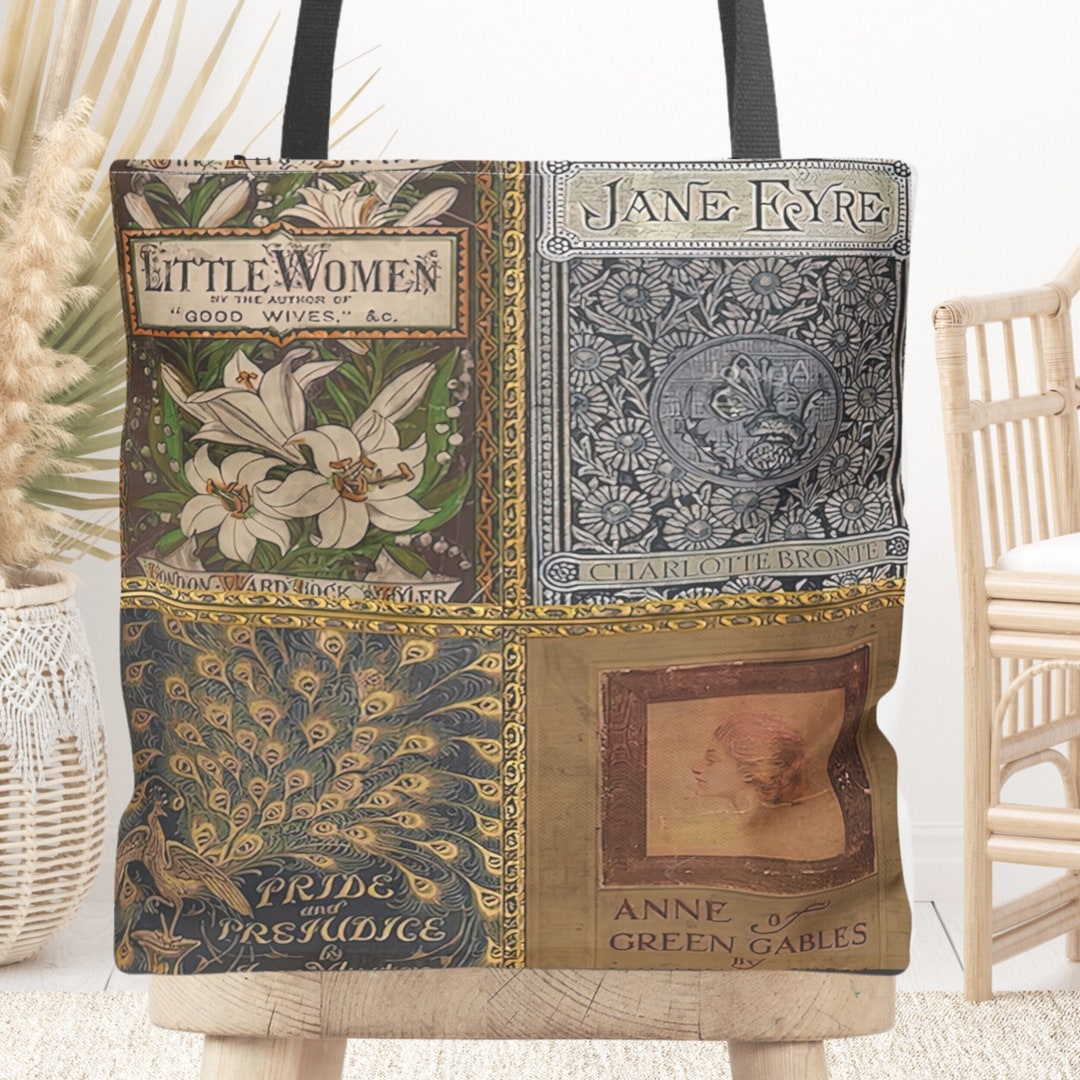Pride and Prejudice Jane Austen Book Merch Tote Bag With Vintage Book ...