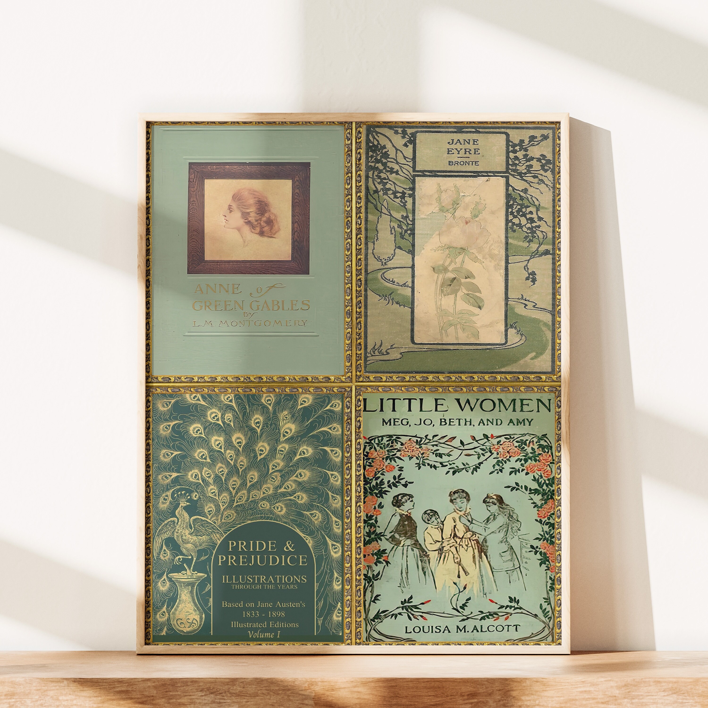 Bookworm Book Covers Wall Art Print, Gift for English Teacher Librarian ...
