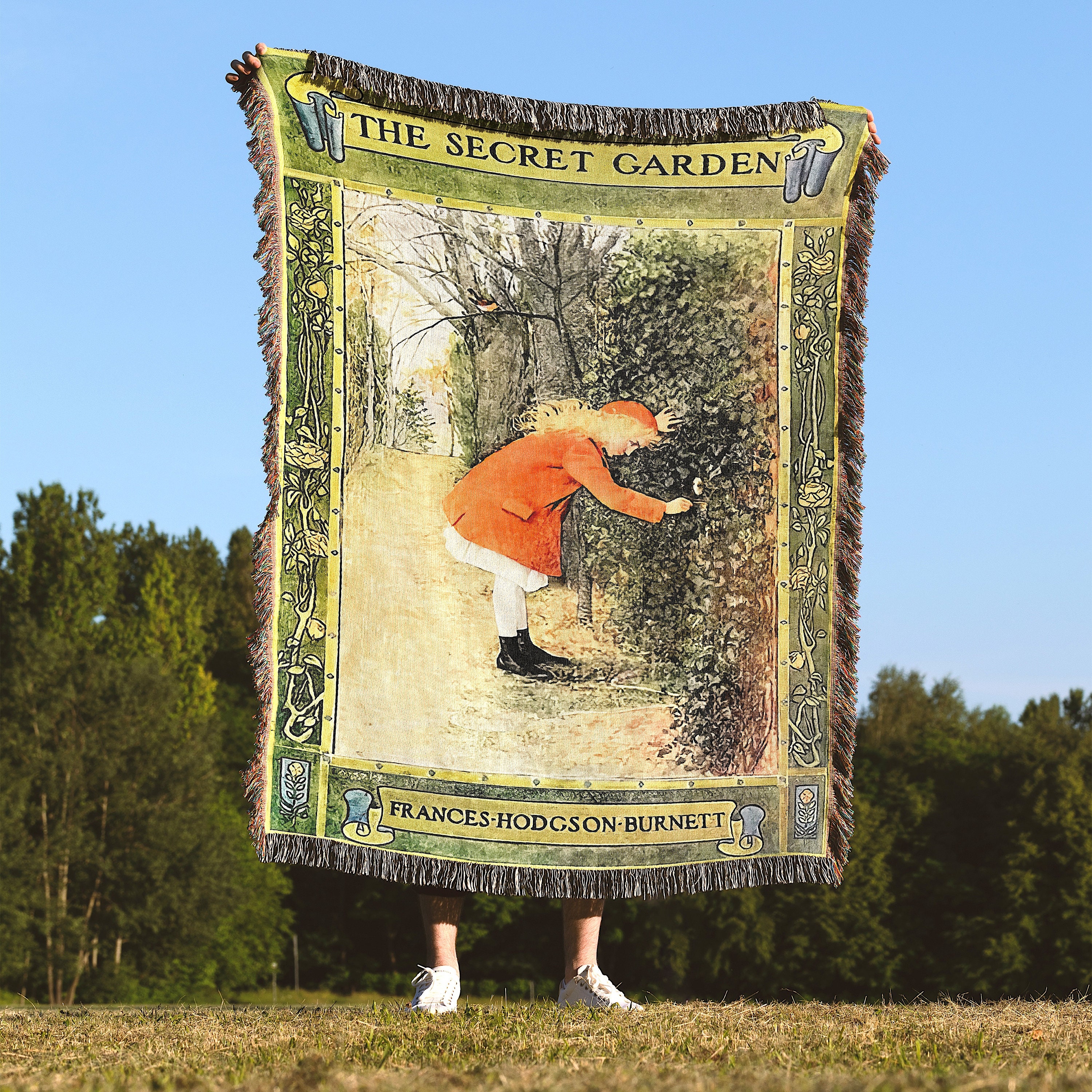 Secret Garden Blanket, the Secret Garden Book Cover Tapestry Woven ...