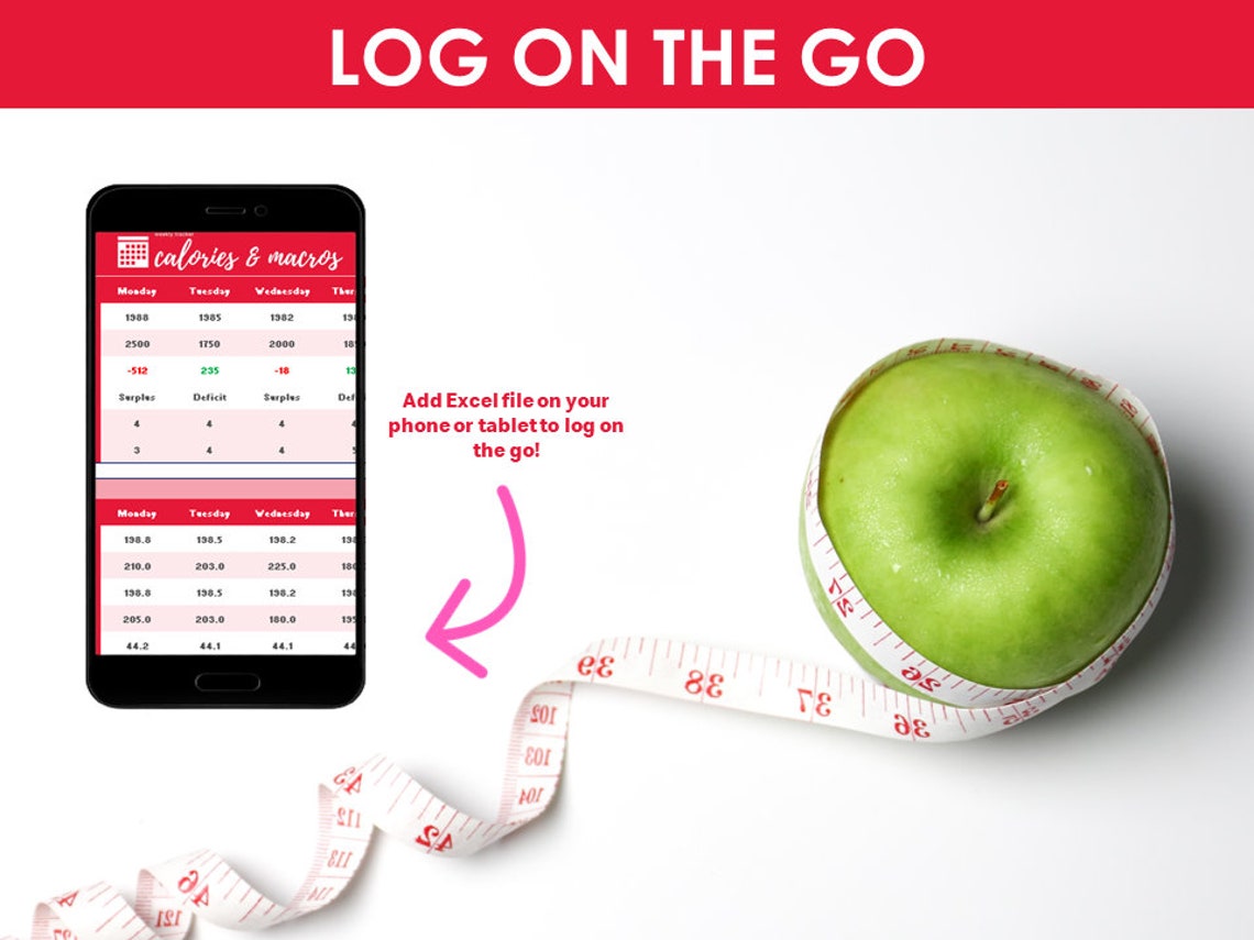 Calorie Calculator, Meal Plan Template, Macro Calorie Food Tracker ...