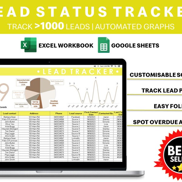 Prospect Excel Spreadsheet - Etsy