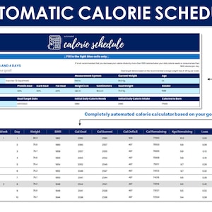 Calorie Calculator, Meal Plan Template, Macro Calorie Food Tracker ...