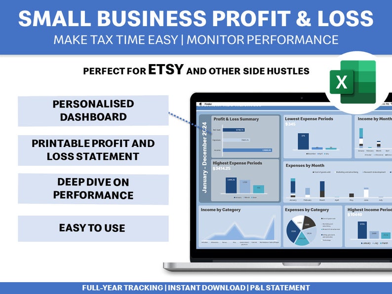 Automated Bookkeeping Template | Easy Income and Expense Tracker ...