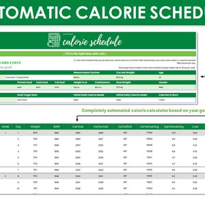 Calorie Tracker and Meal Plan Template - Macro Food and Habit Tracking ...