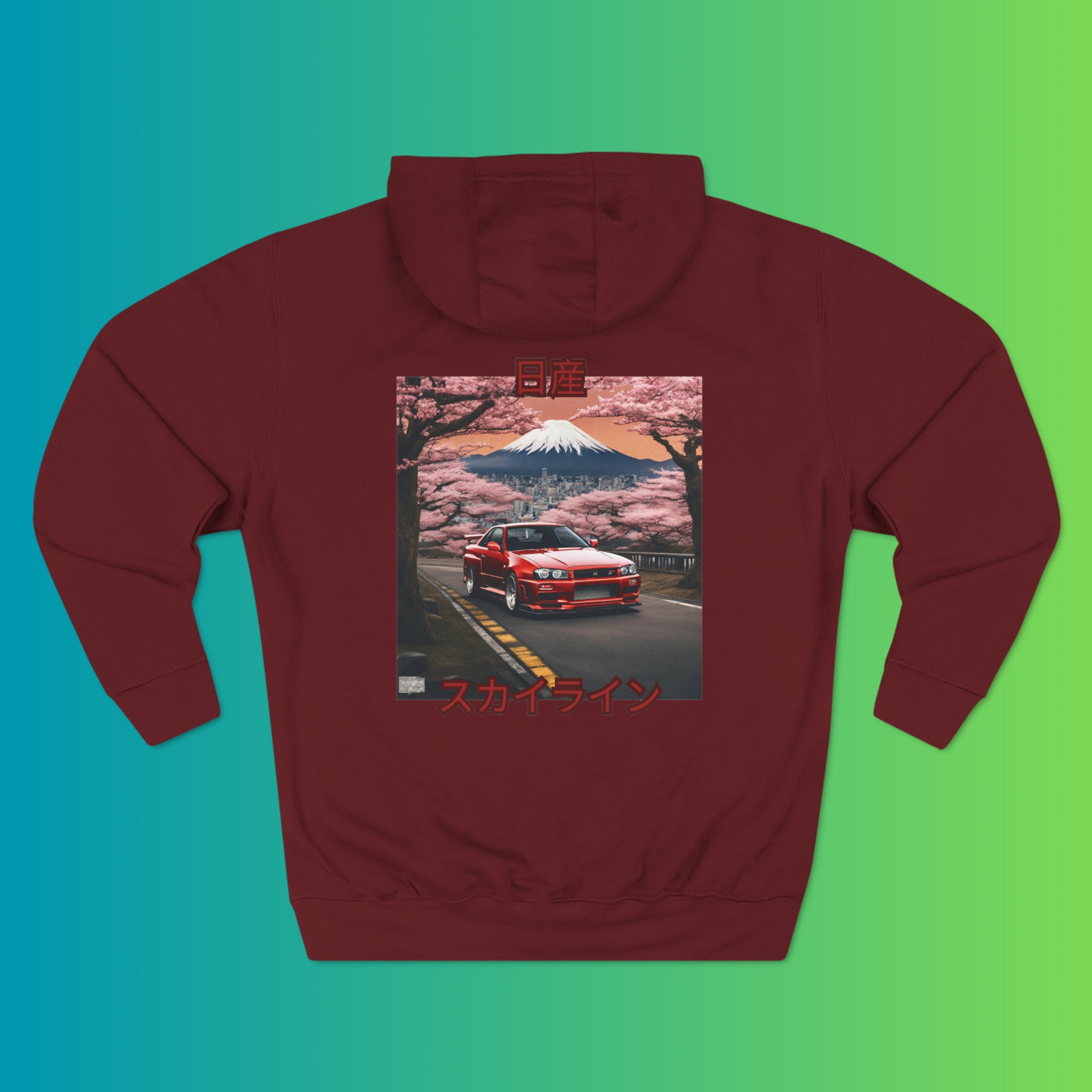 Premium Nissan Skyline Gt-r Graphic Hoodie Japanese Style Kanji ...