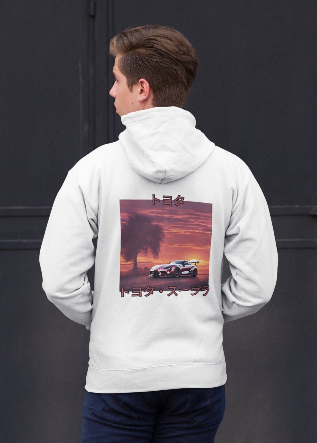 Toyota Supra GR Hoodie Graphic Sunset Pullover Japanese - Etsy