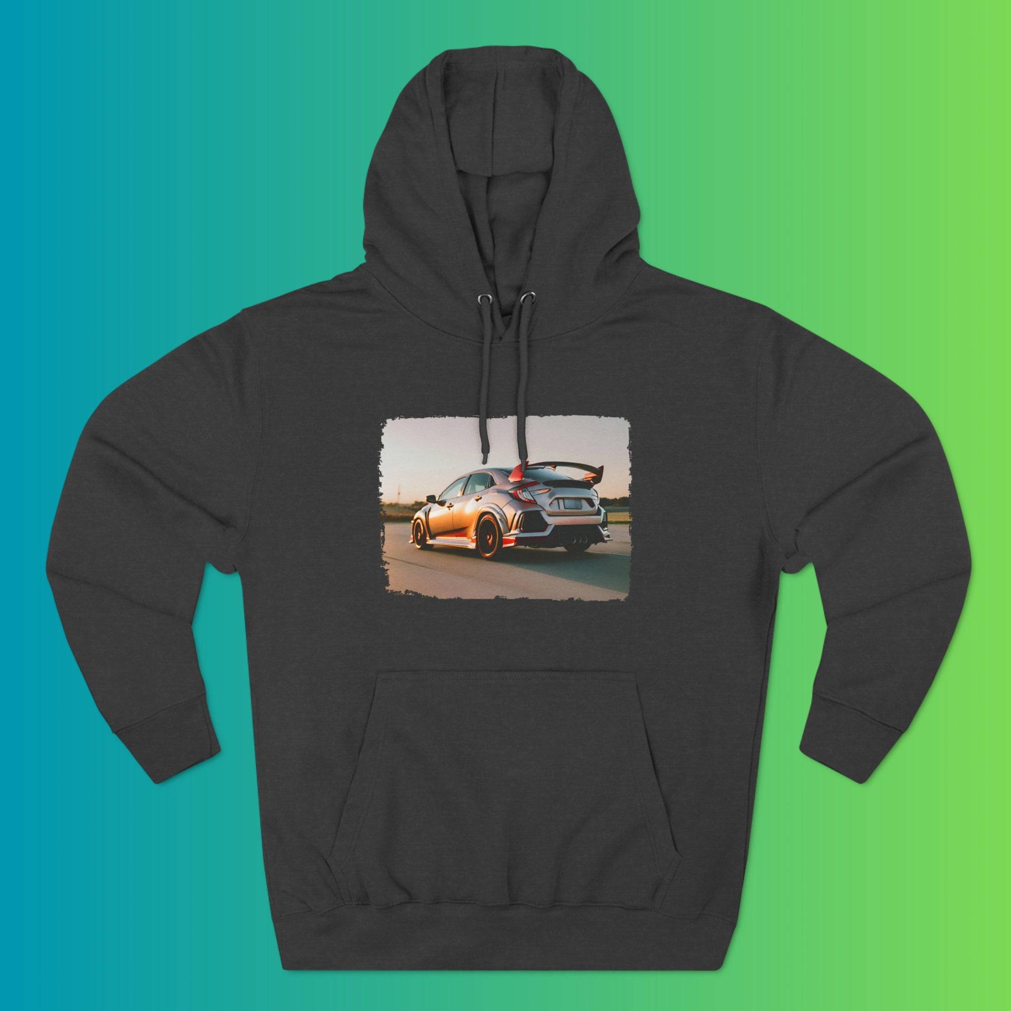 Men's Premium Honda Civic Type-r Hoodie Graphic Car Hoodie Front and ...