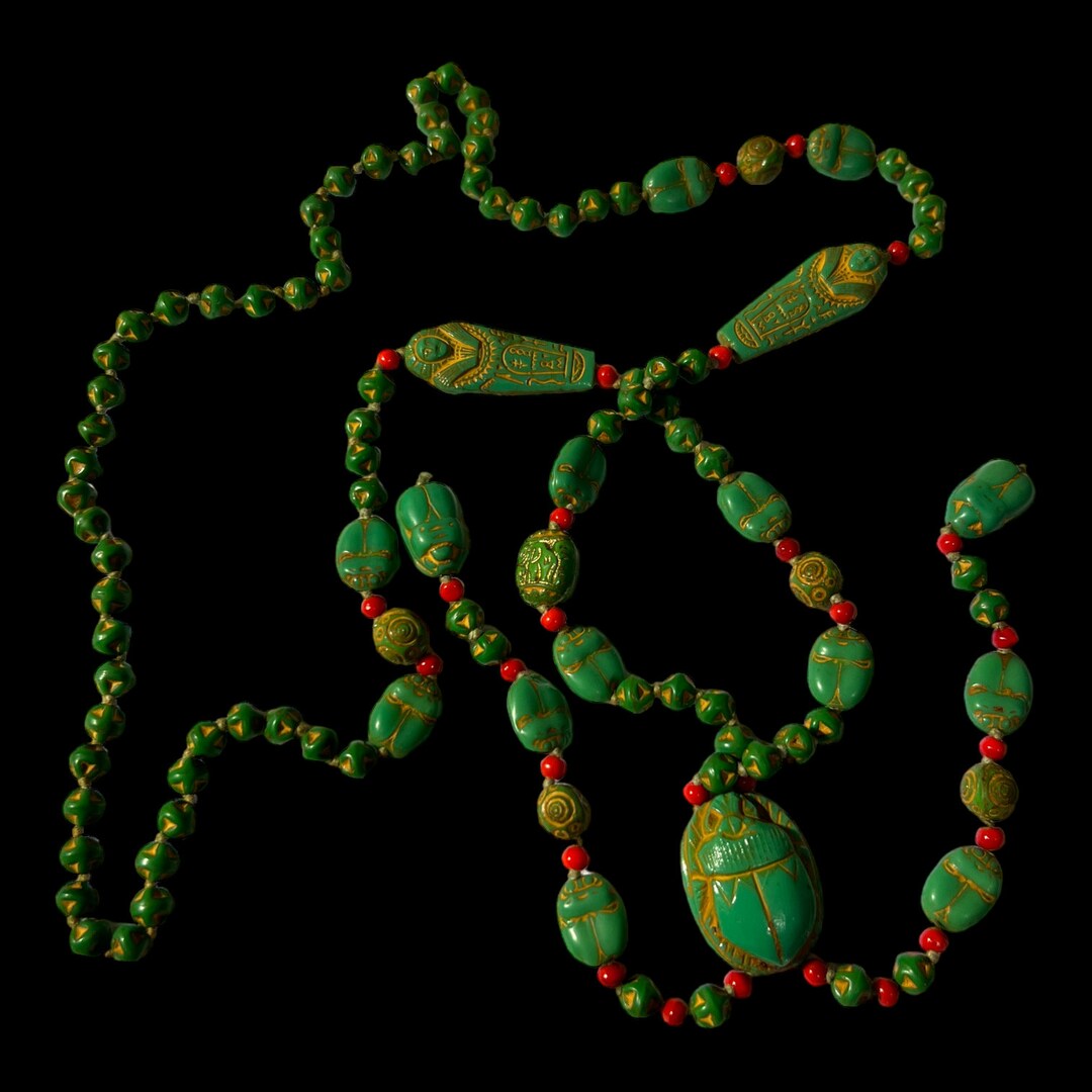 Vintage Antique Neiger Brothers Egyptian Revival Green Eclectic Rare ...