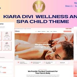 Wordpress Theme for Wellness and Spa Massage - Kiara Divi Wordpress Child Theme -website ...