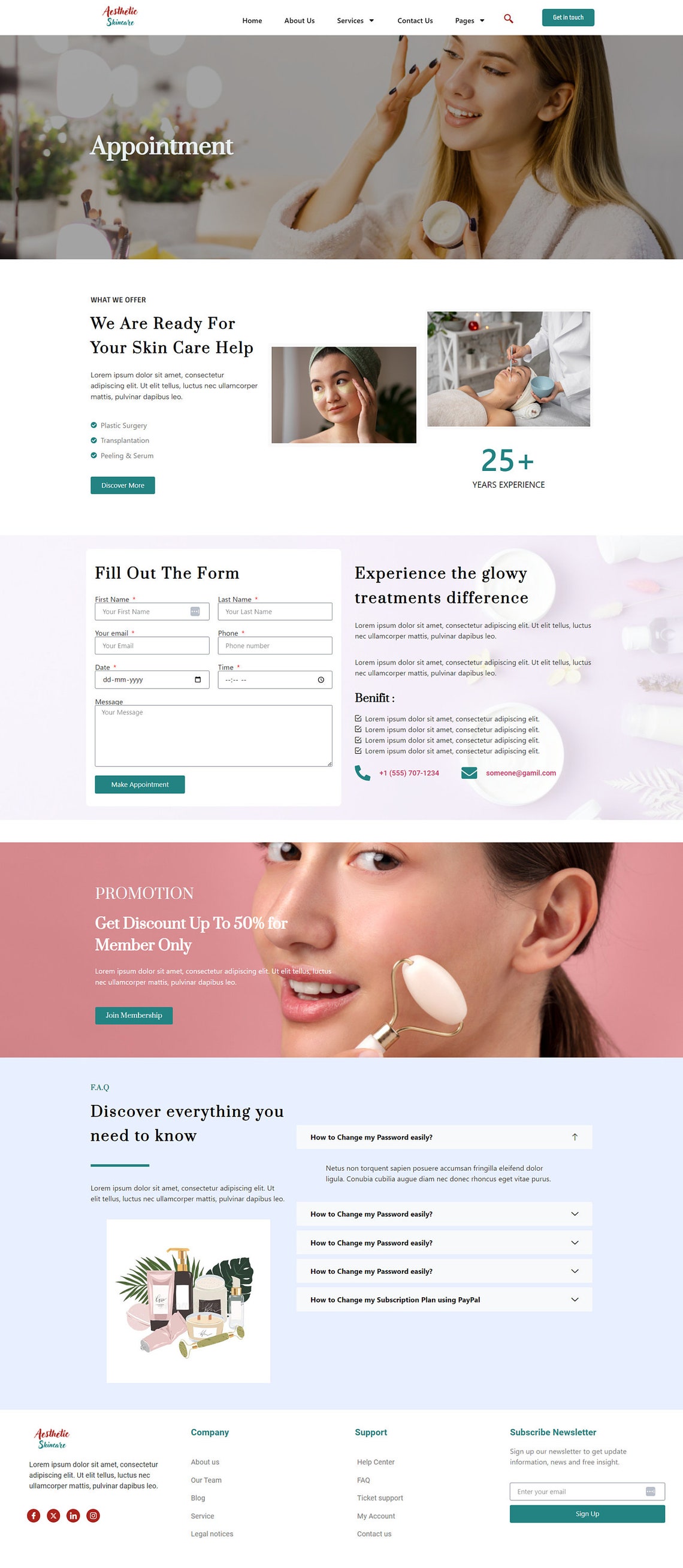Aesthetic| Beauty Cosmetics & Skincare Theme | Skincare Shop Website a ...