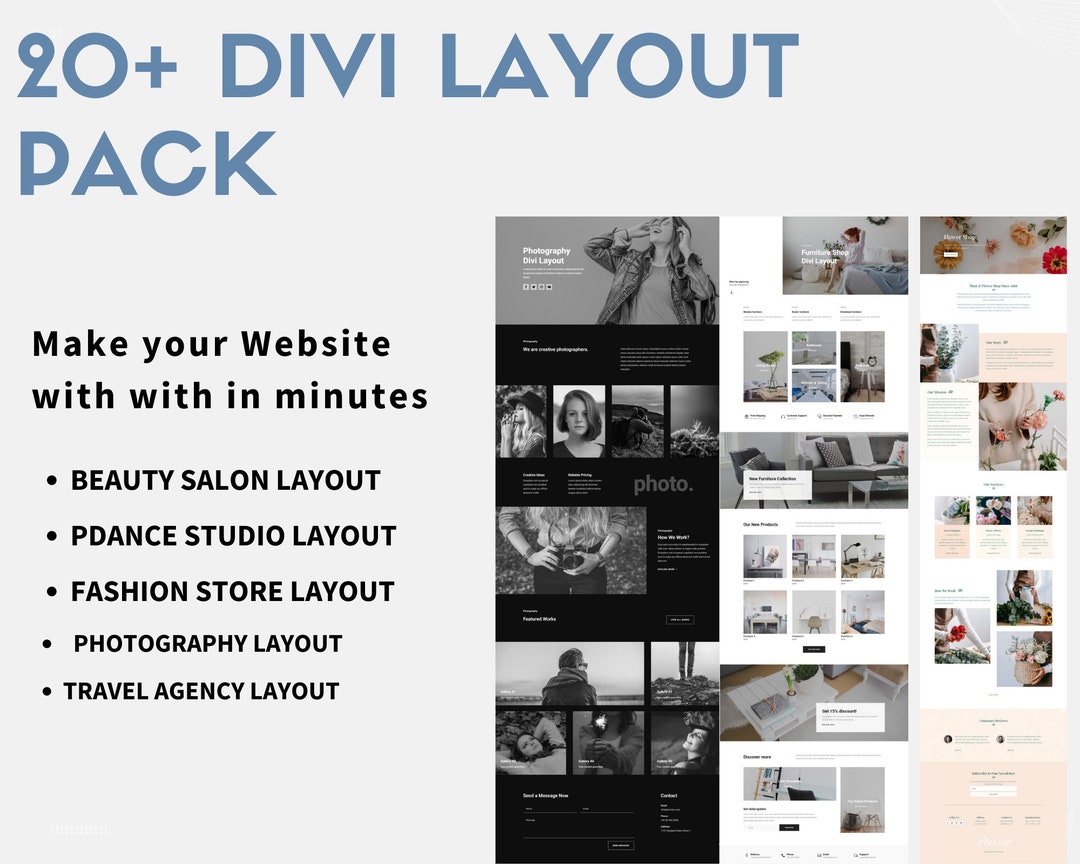 Divi Homepage Layouts for Services, Shops, Businesses, Companies ...