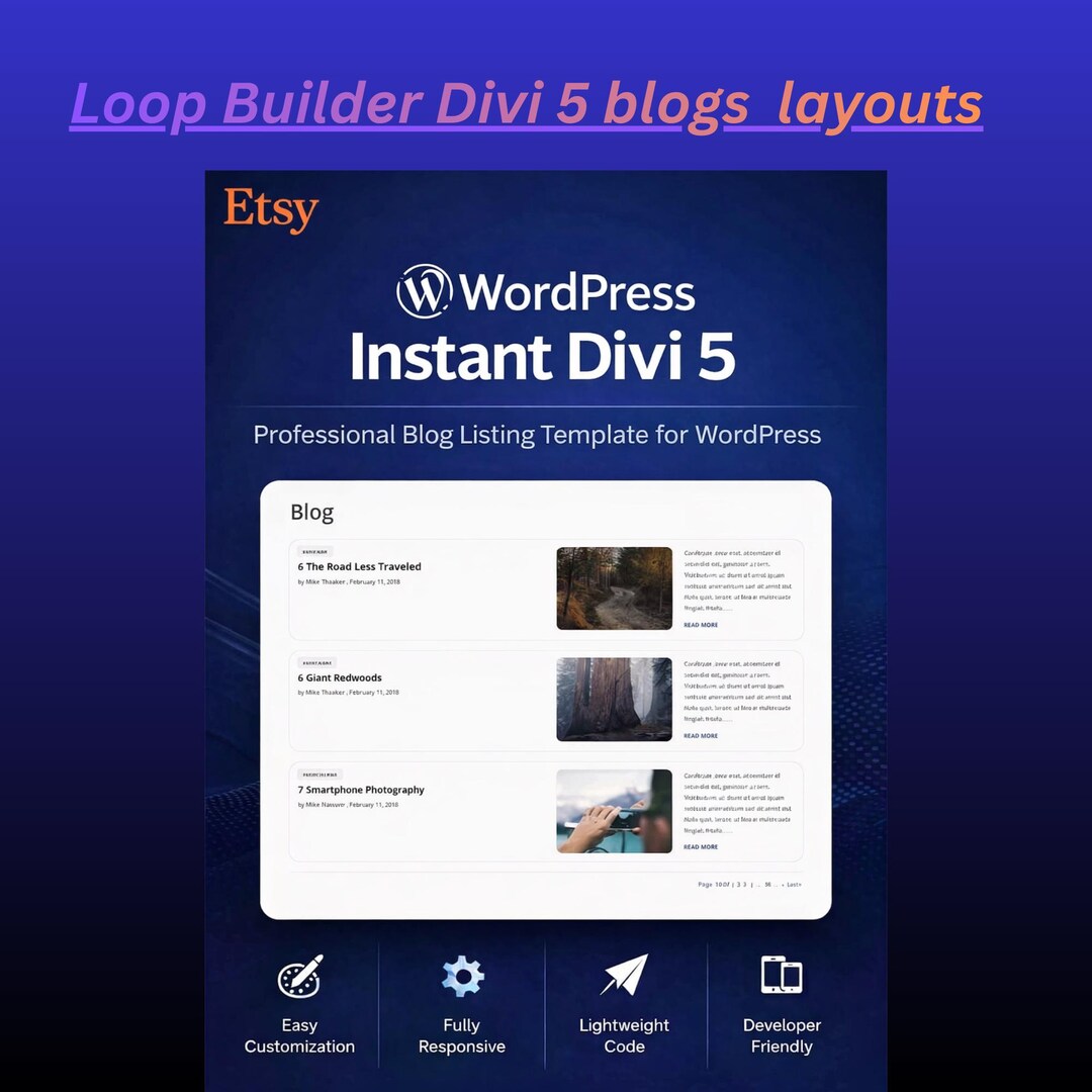Divi Blog Loop Templates for Divi 5 | Dynamic Blogs Grids, Post Loops ...