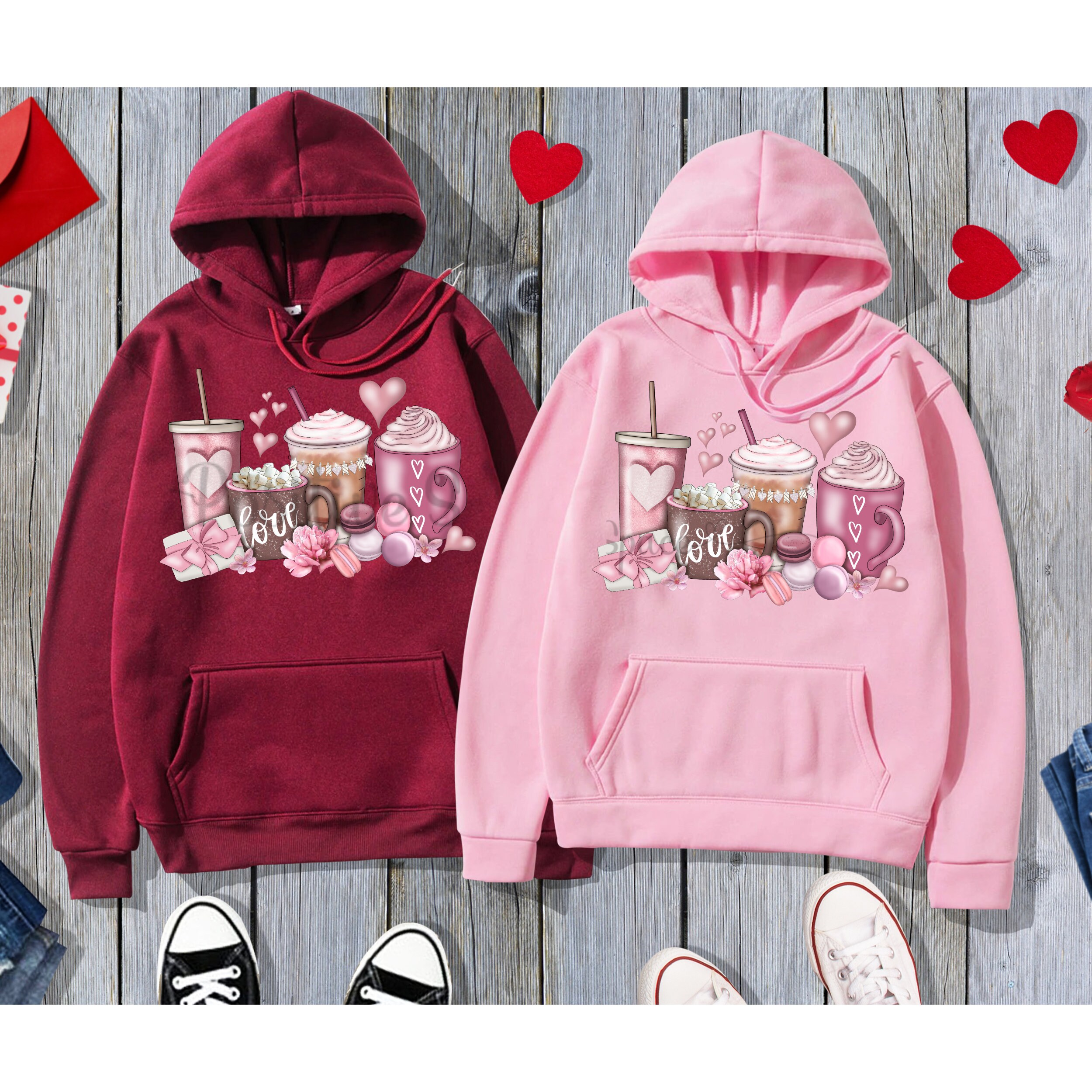 Valentine Design, Valentine Latte PNG, Digital PNG Download, Coffee ...