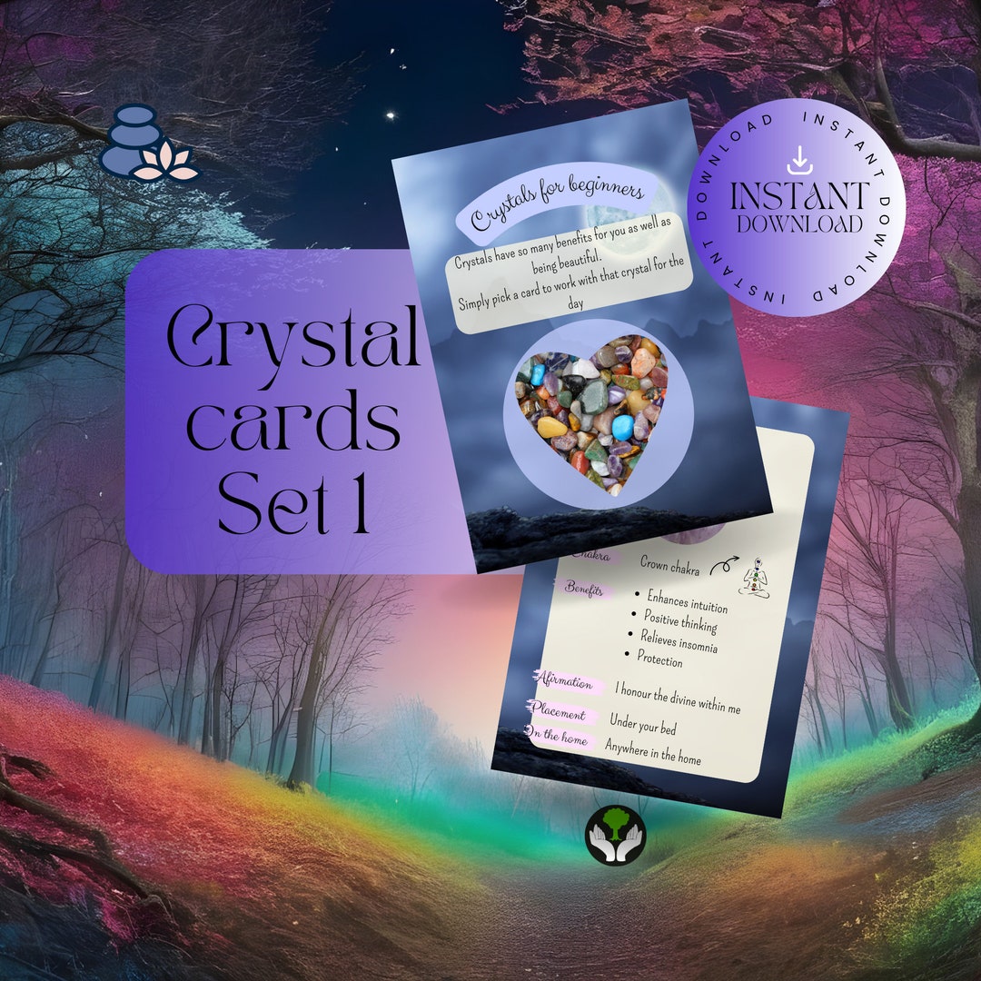 Deluxe Crystal Info Cards Empower Your Crystal Healing Practice With ...