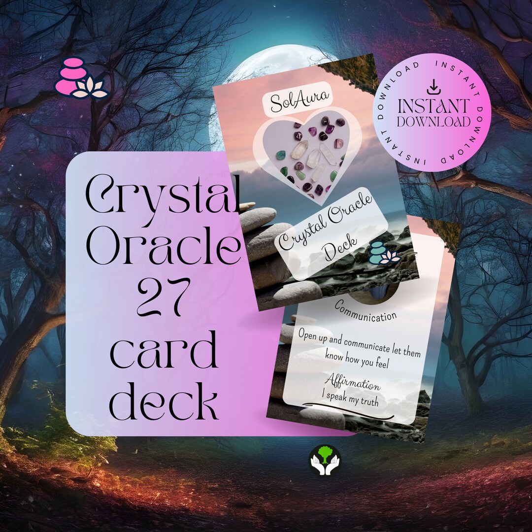 Soulful Crystals Oracle Deck: 27 Printable Cards for Self-discovery and ...