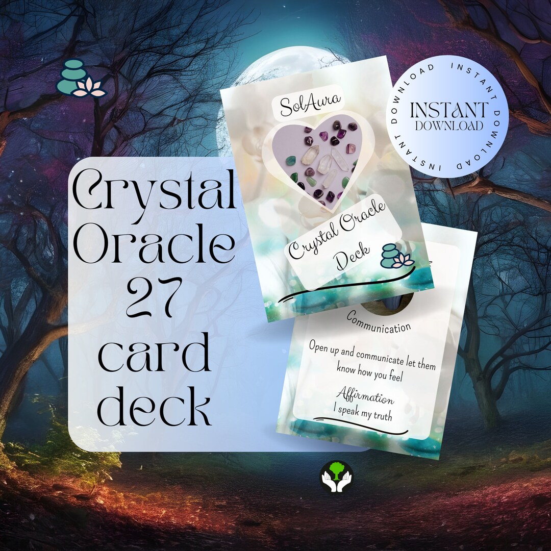 Soulful Crystals Oracle Deck: 27 Printable Cards for Self-discovery and ...