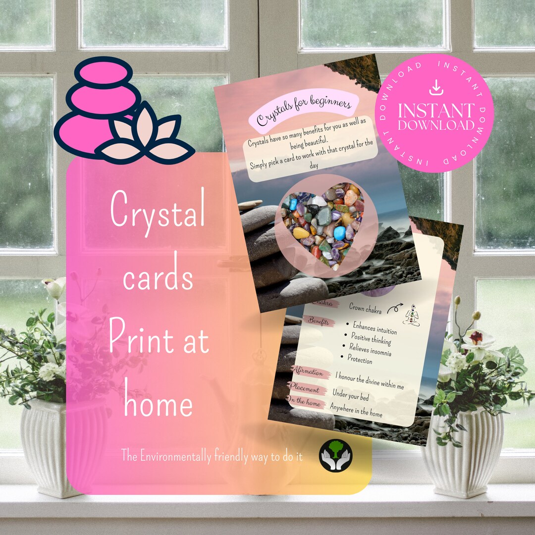 Deluxe Crystal Info Cards Empower Your Crystal Healing - Etsy