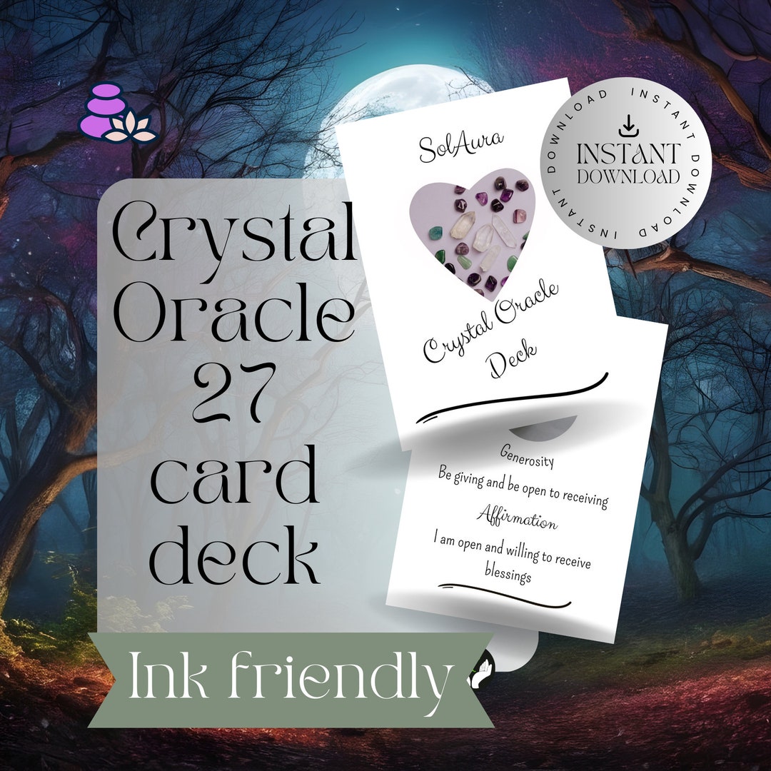 Soulful Crystals Oracle Deck: 27 Printable Cards for Self-discovery and ...
