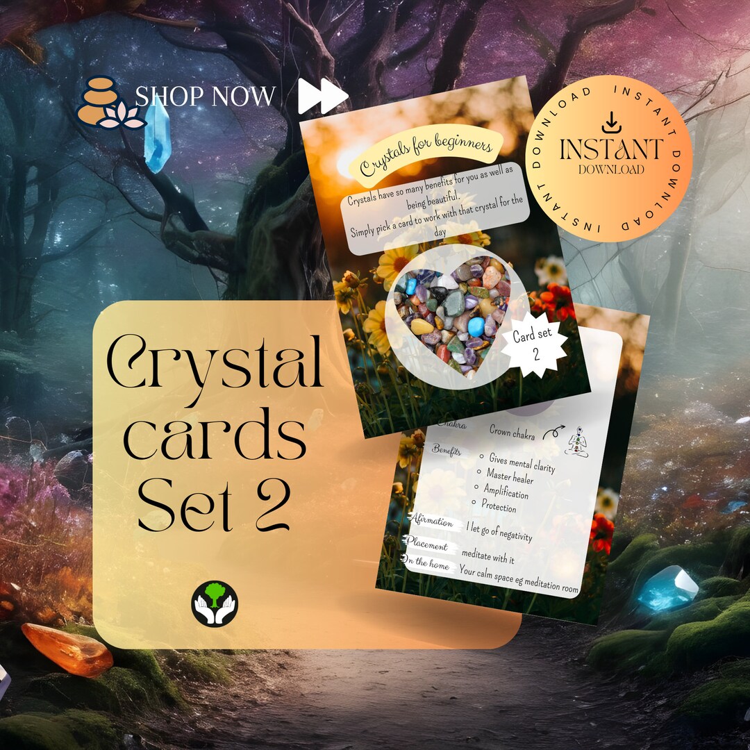 Crystal Insight Cards Gemstone Crystal Cards With Detailed Meanings ...