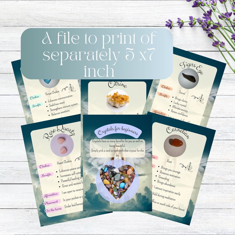 Deluxe Crystal Info Cards - Empower Your Crystal Healing Practice With ...