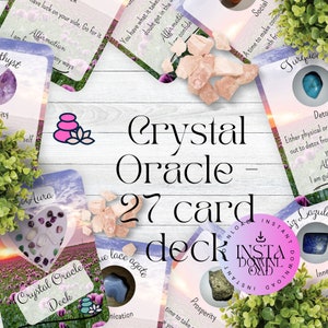 Soulful Crystals Oracle Deck: 27 Printable Cards for Self-discovery and Insights Digital ...