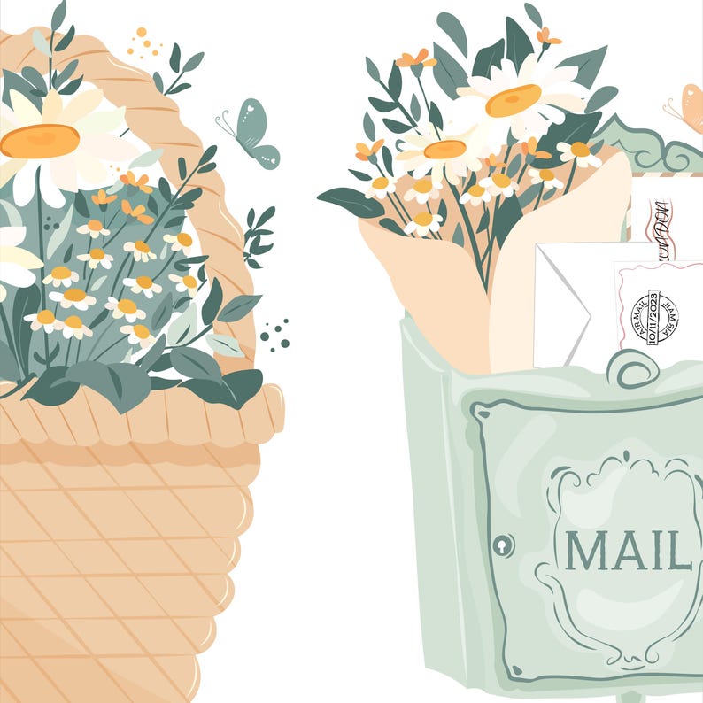 Daisy Sticker Set, Daisy Png File, Goodnotes Sticker Set, Printable ...