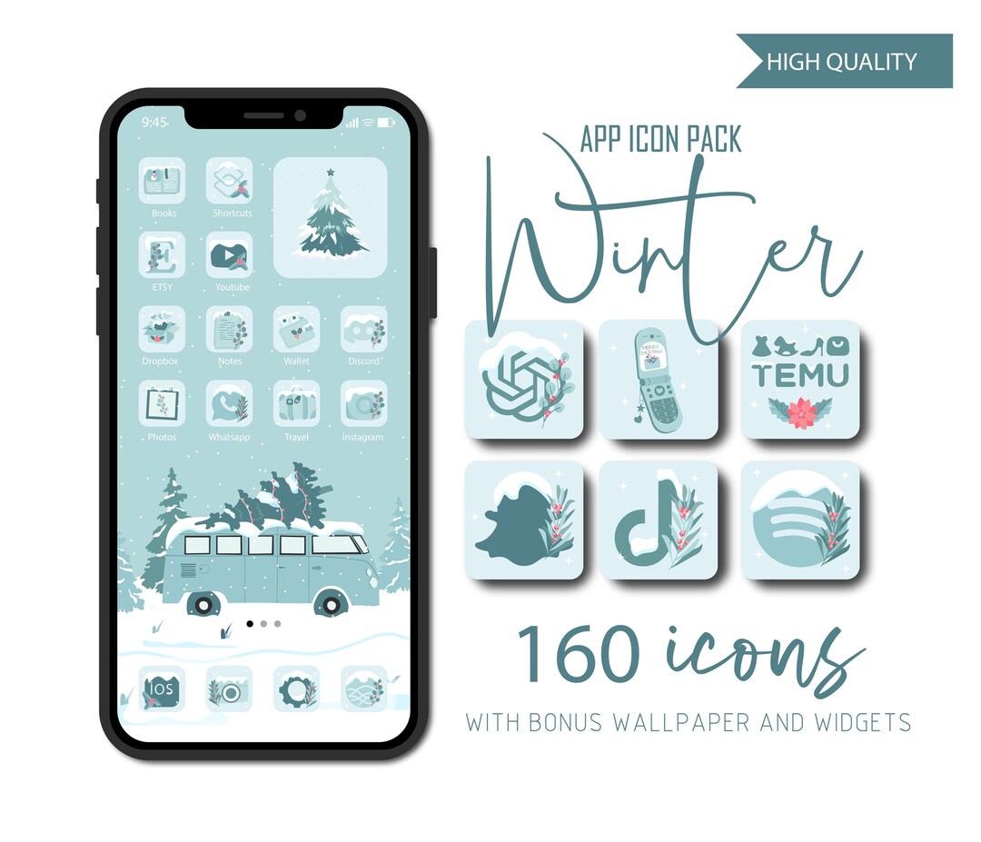 Winter App Icons, Winter App Icon Set, Ios App Icons, App Icons,android ...