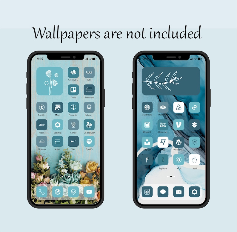 Ocean Blue APP Icon Pack, App Icon Set, Ios App Icons, Blue App Icon ...