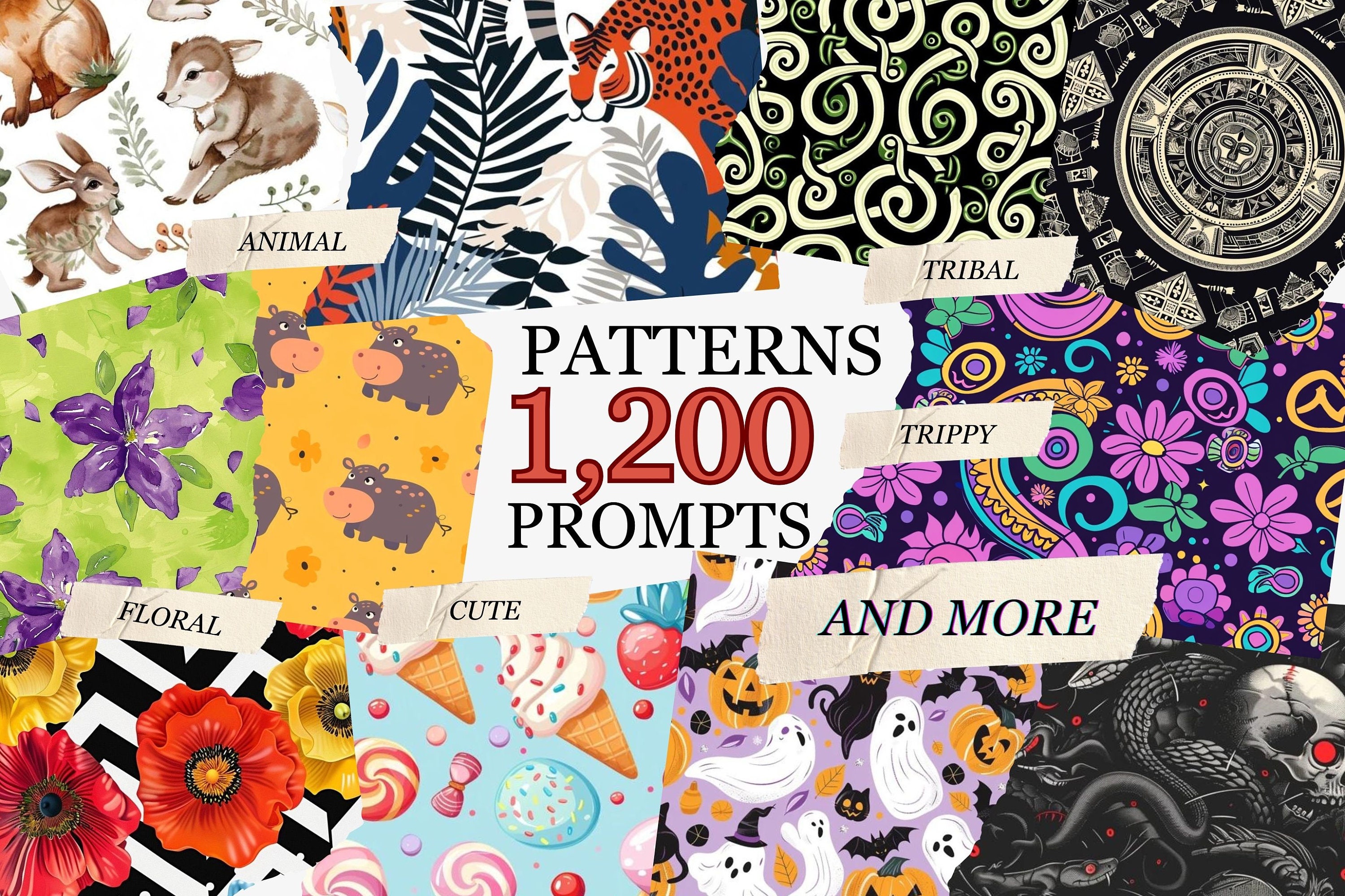 1,200+ Patterns Prompts for Midjourney, Ultimate Collection for ...