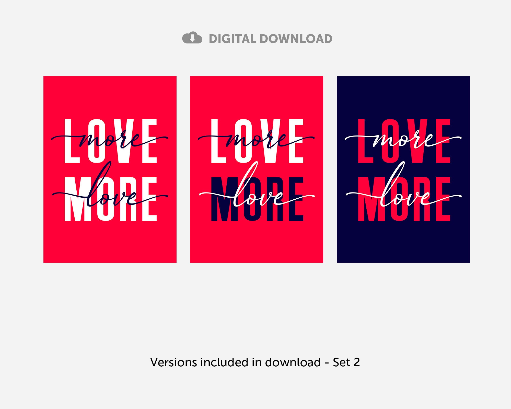 Poster love More More Love Printable Wall Art Inspirational Wall Decor ...