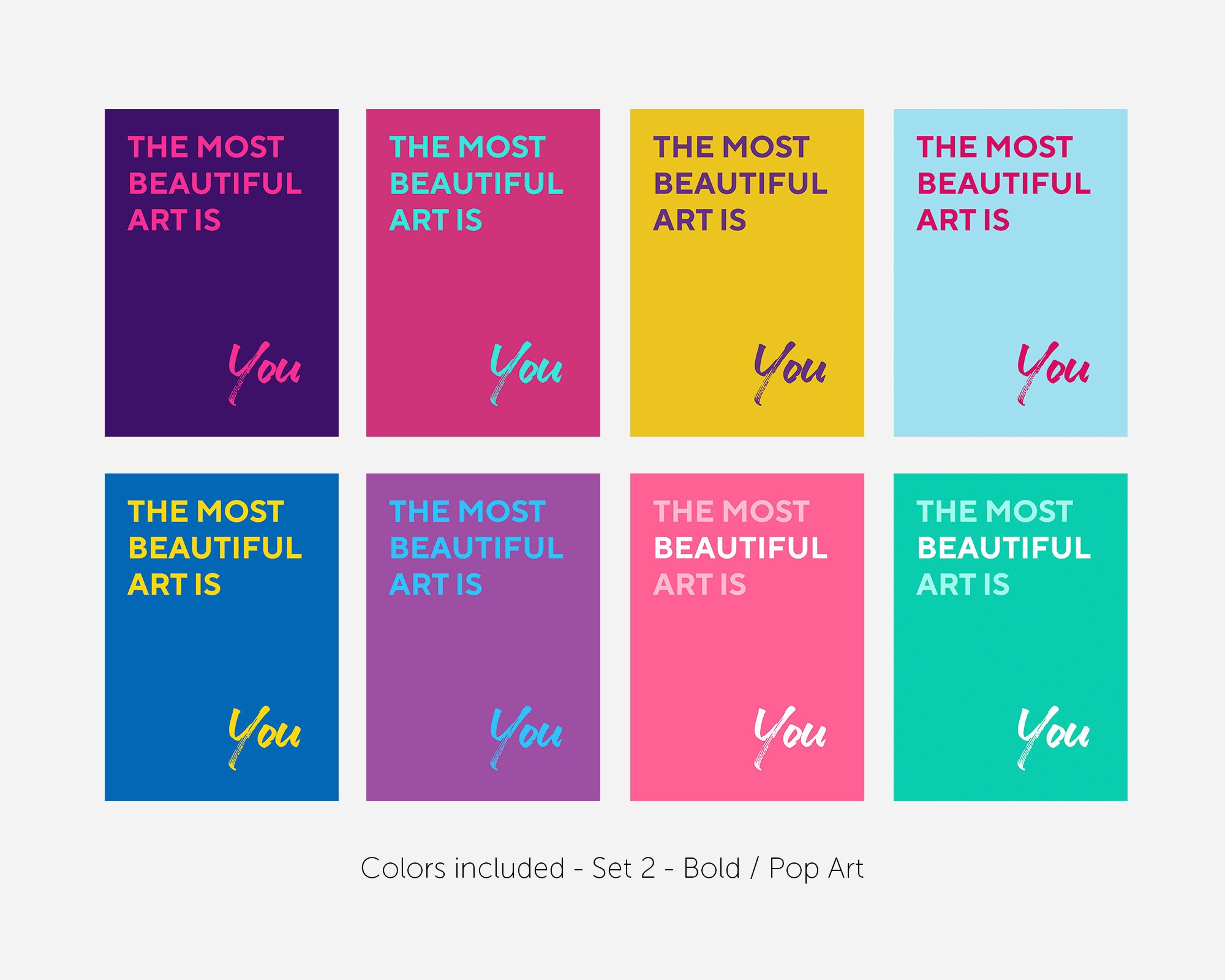 Poster the Most Beautiful Art is You Original - Etsy