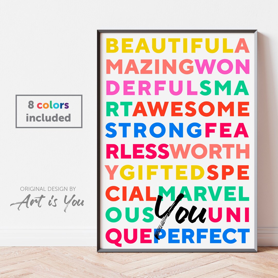 Poster "you" | Positive, Motivational & Inspirational Poster | Original ...
