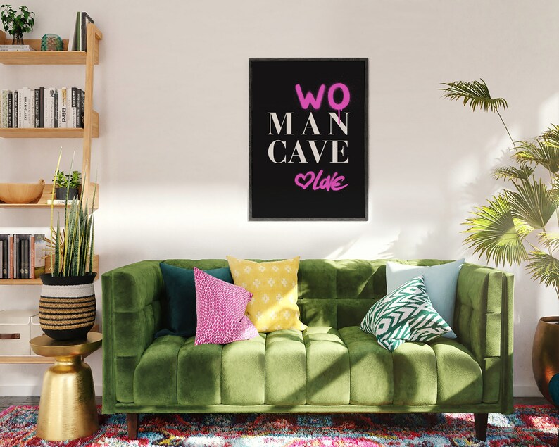 Poster Woman Cave/man Cave She Shed Poster Feminine Room Decor Funny ...