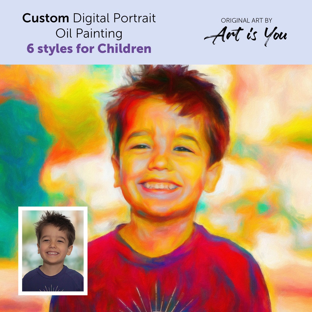Custom Portrait Digital Oil Painting - Child | 6 Styles Classical ...