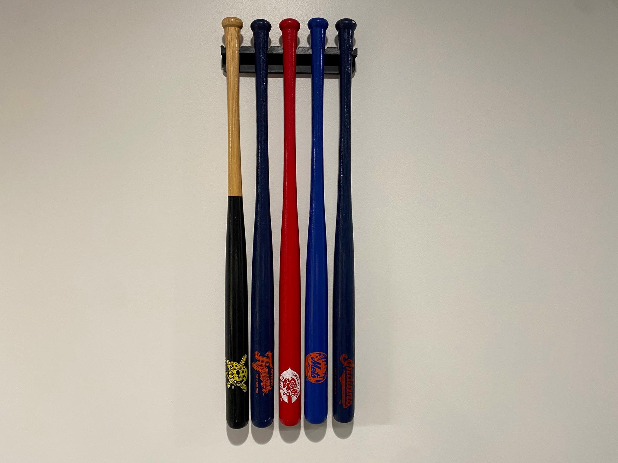 Mini Baseball Bat Wall Mount Display: Holds 5 Mini Bats - Etsy