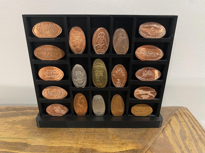 Pressed Penny Display: Holds 19 Smushed Pennies - Etsy