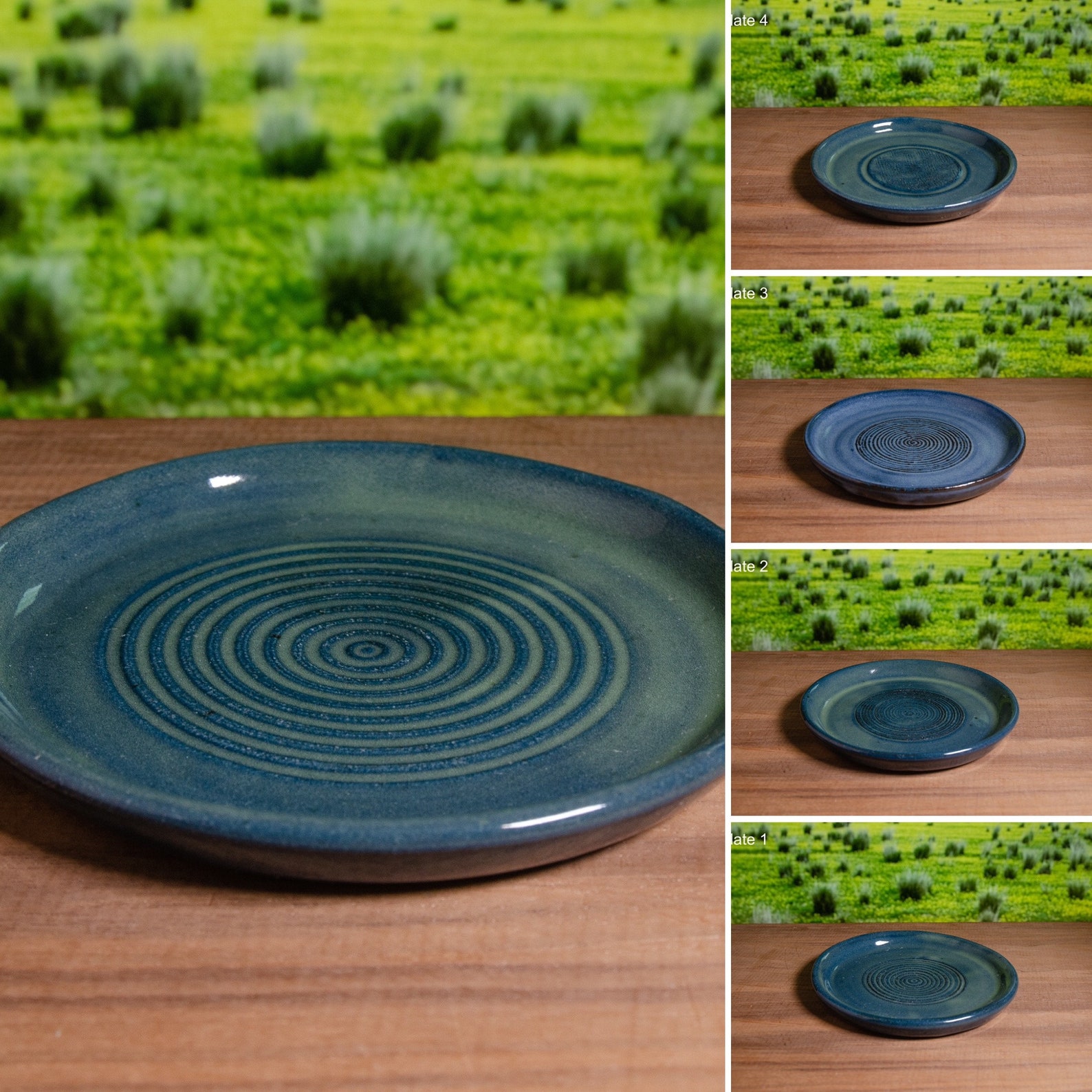 Shallow Ceramic Sauce Dishes – Wheel-thrown Stoneware Condiment Plates ...