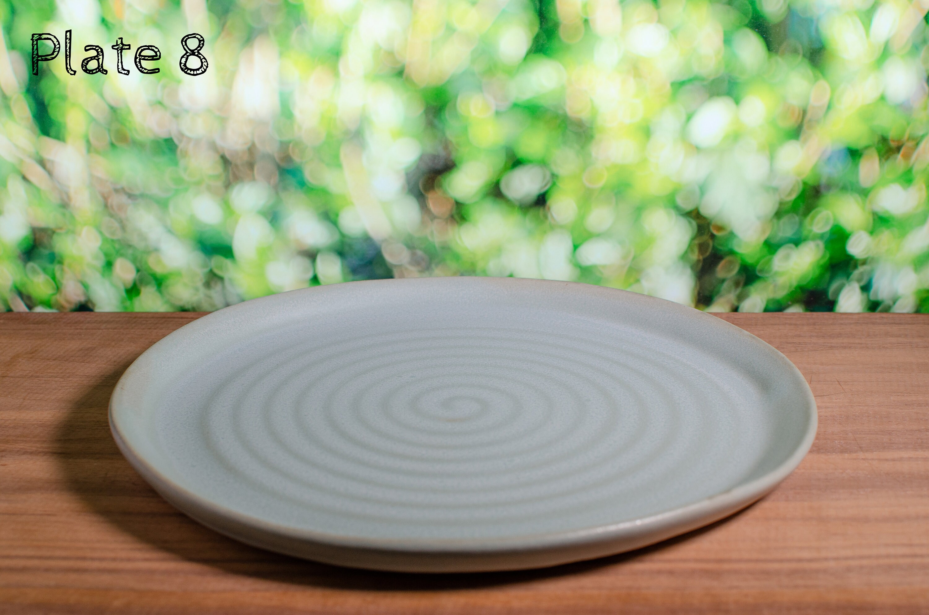 Slate Blue Ceramic Dinner Plates Wheel-thrown Blue Grey Round Plates ...