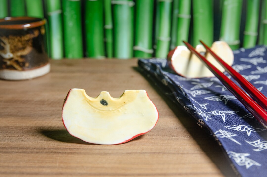 Set of Apple Slice Porcelain Chopstick Rests – Handmade Pen ...