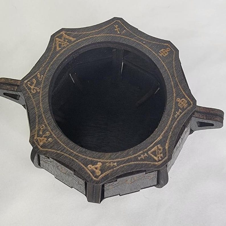 Handmade Wood Halloween Witch Cauldron | Halloween Decor for Candy ...