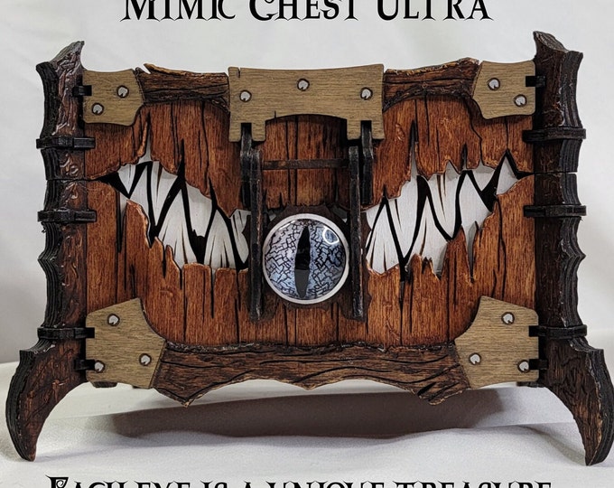 Handcrafted Mimic Chest – Dnd & MTG Deck Box – Custom Dice Holder - Etsy