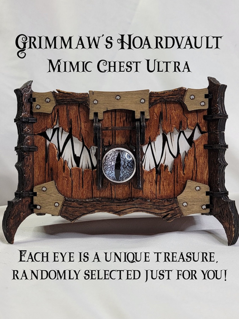 Handcrafted Mimic Chest – Dnd & MTG Deck Box – Custom Dice Holder - Etsy