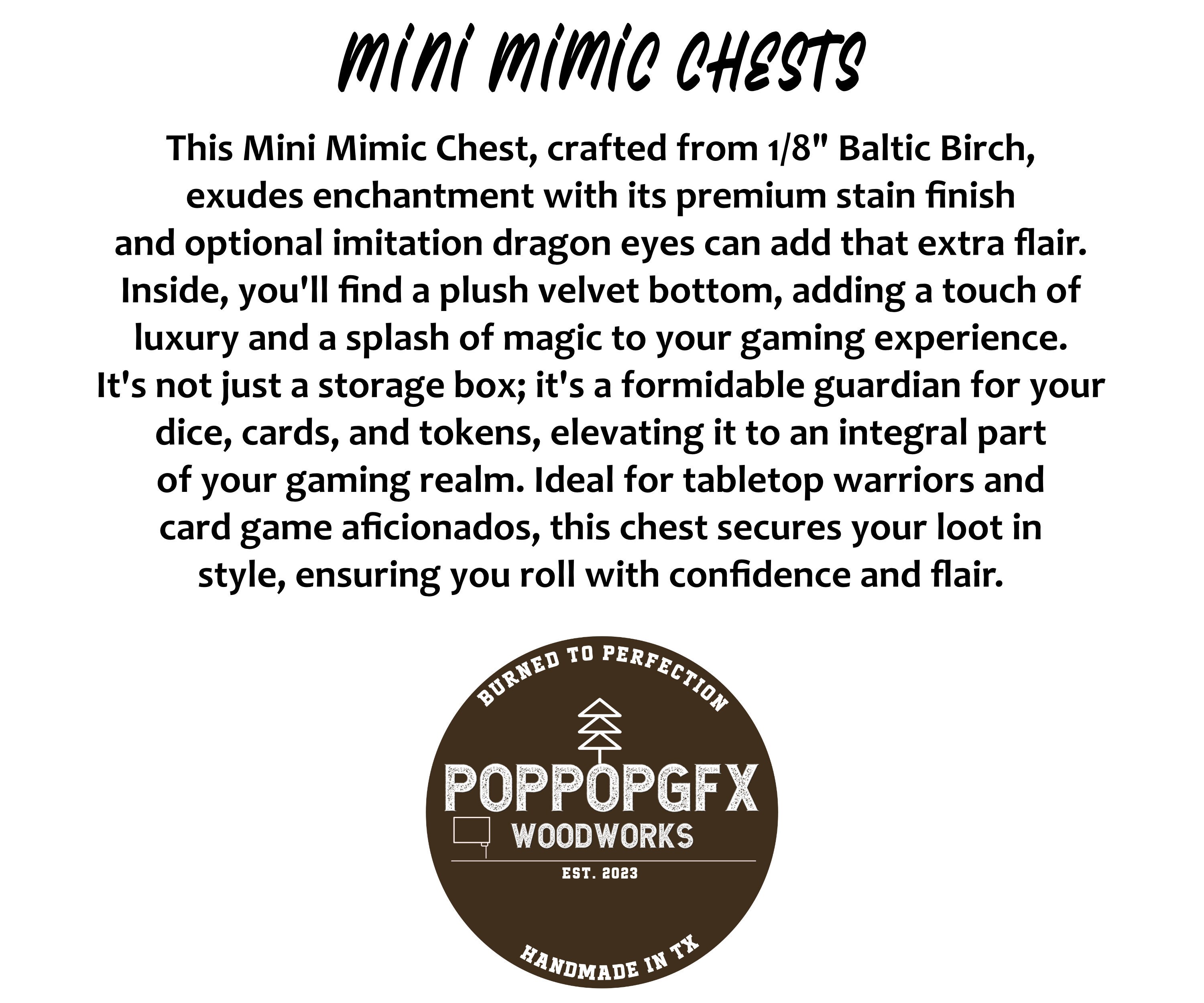 Mini Mimic Chest, Dice Box, Sticky Note Holder, Treasure of Trickery - Etsy