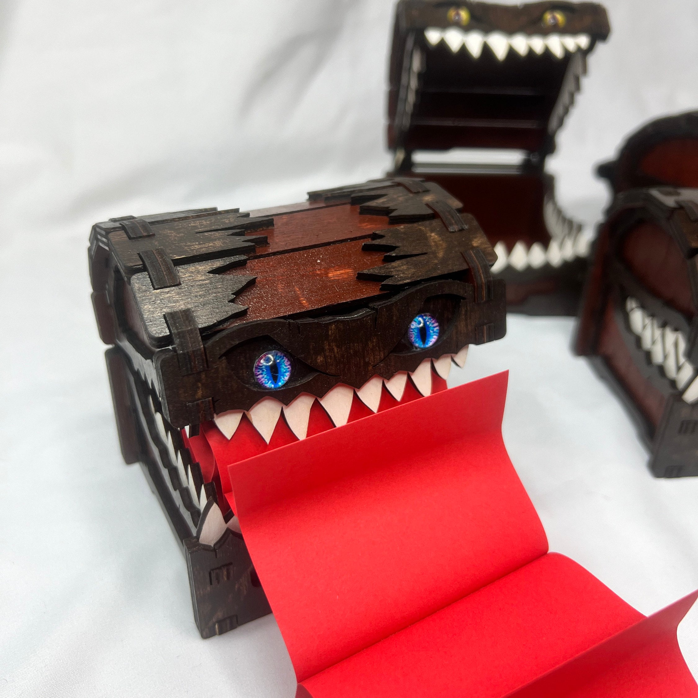 Mini Mimic Chest, Dice Box, Sticky Note Holder, Treasure of Trickery - Etsy