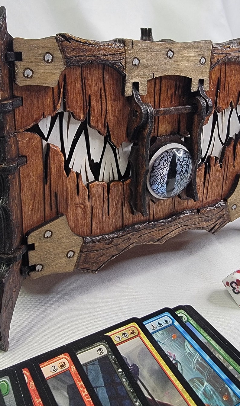 Handcrafted Mimic Chest Dnd & MTG Deck Box Custom Dice Holder - Etsy