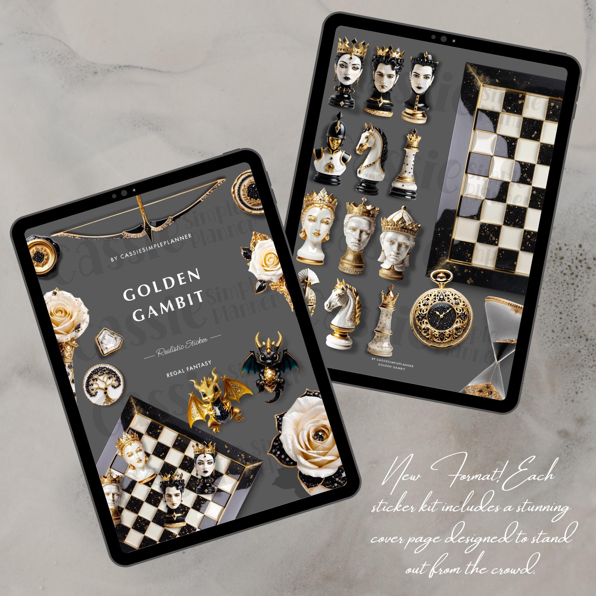 Realistic Digital Sticker | Golden Gambit Kit - Etsy