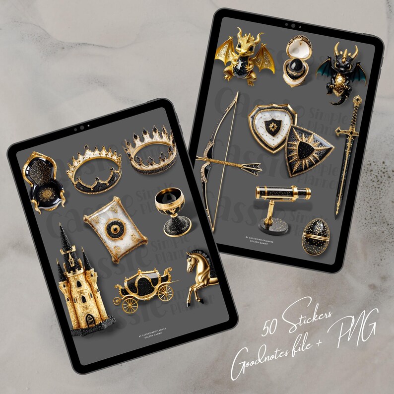Realistic Digital Sticker | Golden Gambit Kit - Etsy