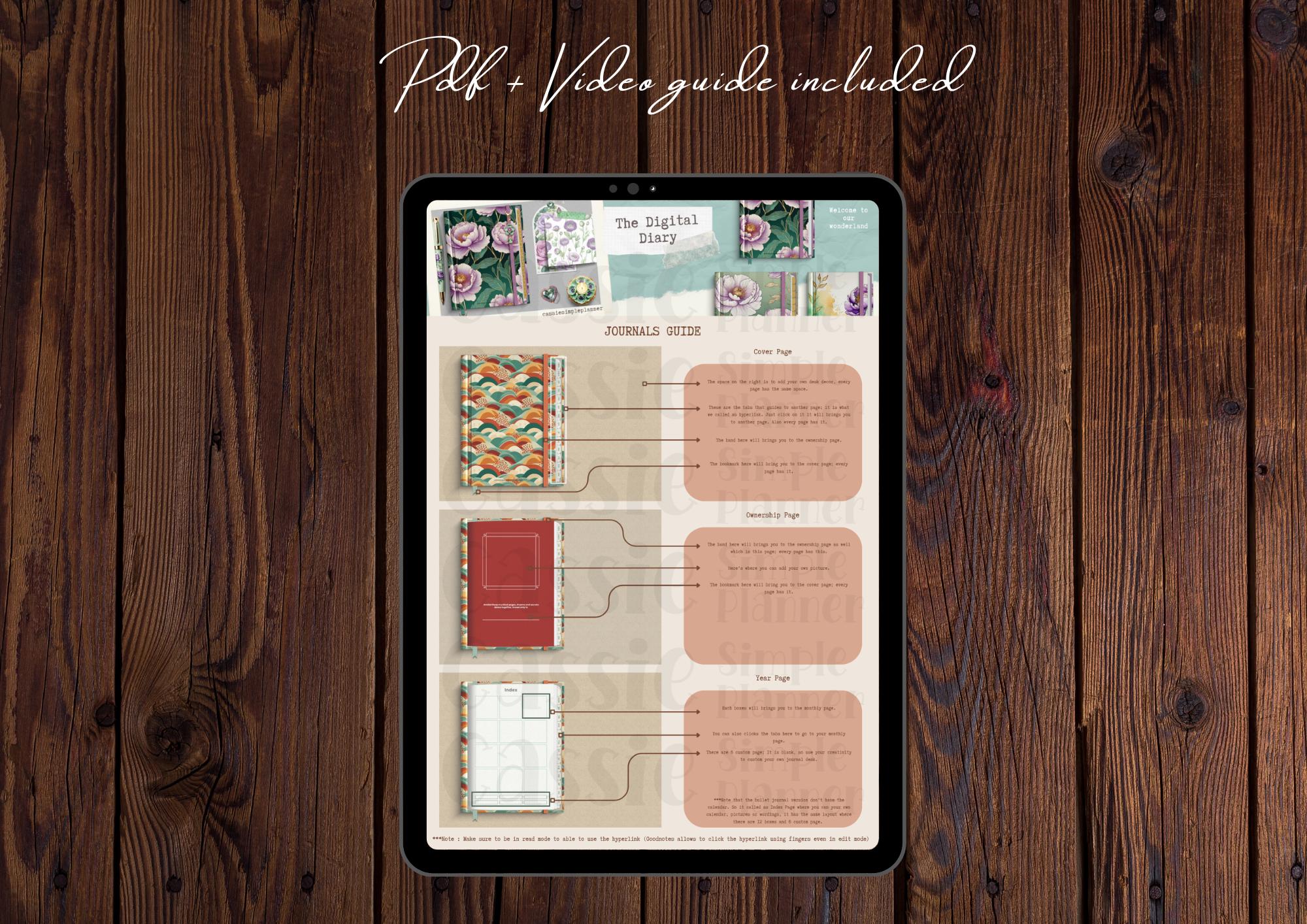 Digital Bullet Journal | Boho Bliss Journal - Etsy