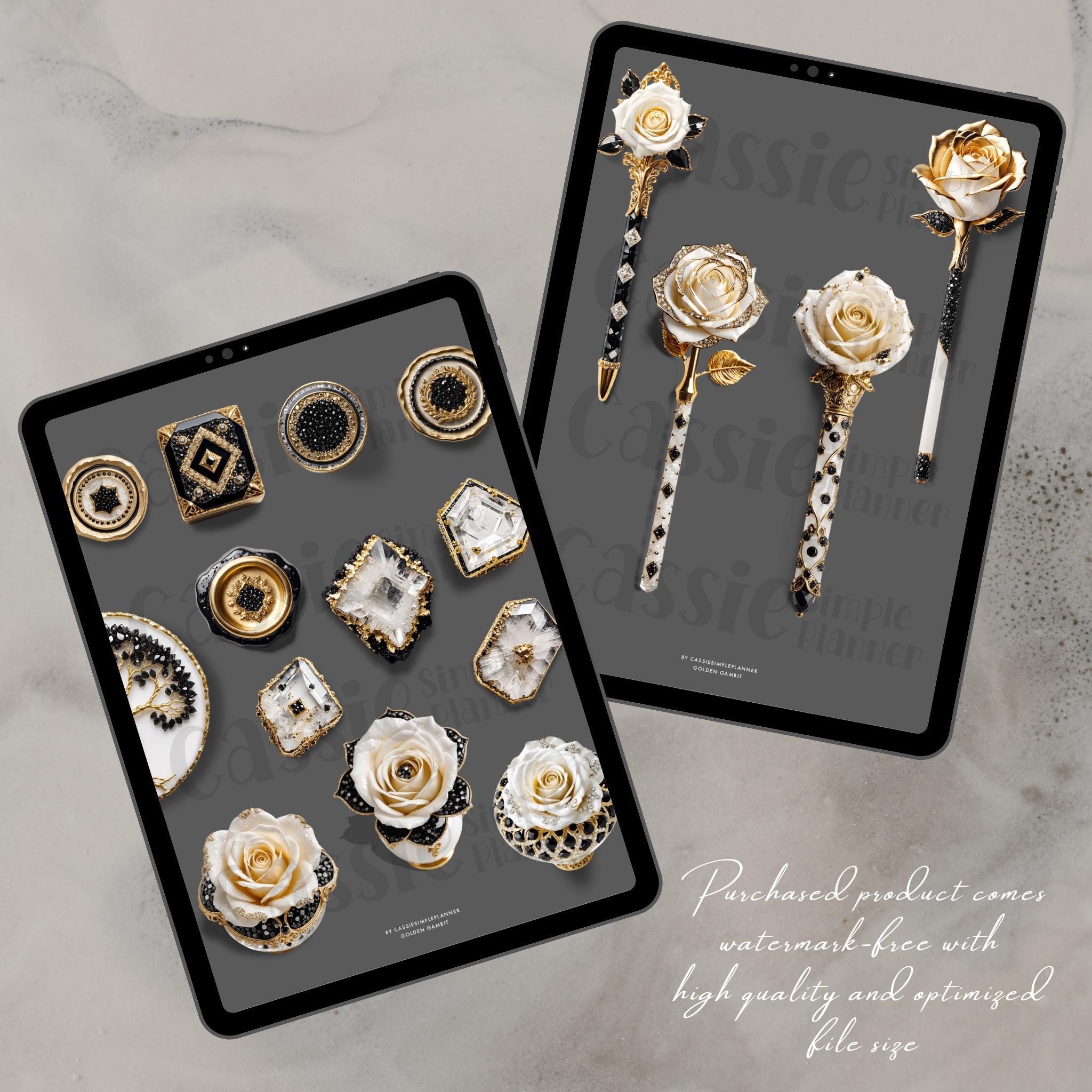 Realistic Digital Sticker | Golden Gambit Kit - Etsy